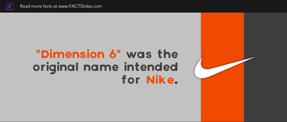 "Dimension 6" was the original name intended for Nike. Random Facts ← ...